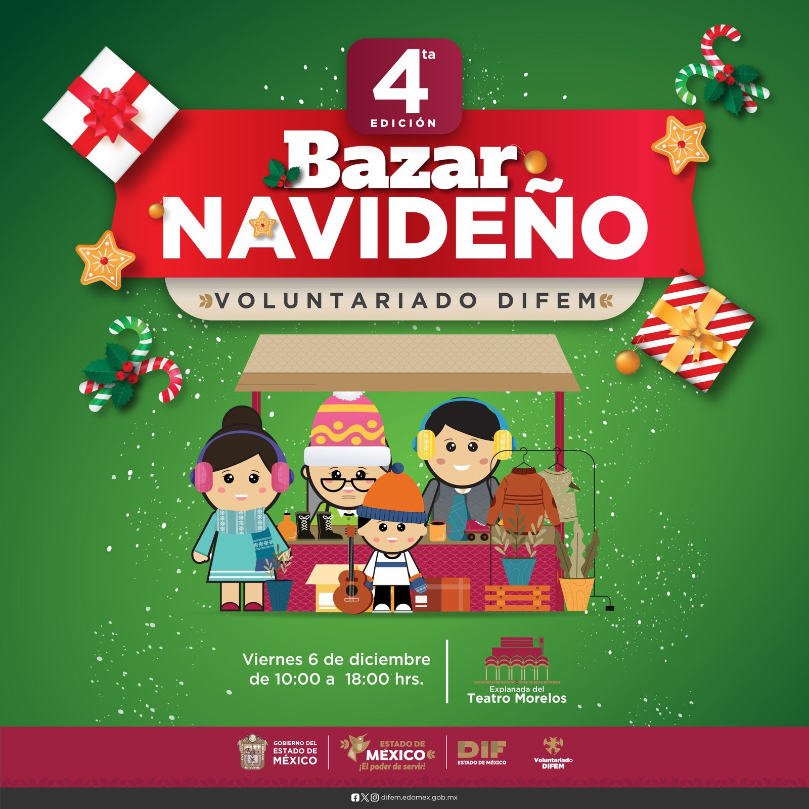 Bazar Navideño Para Seguir Construyendo los Sueños de la Niñez Vulnerable: DIFEM - Lacallelibre